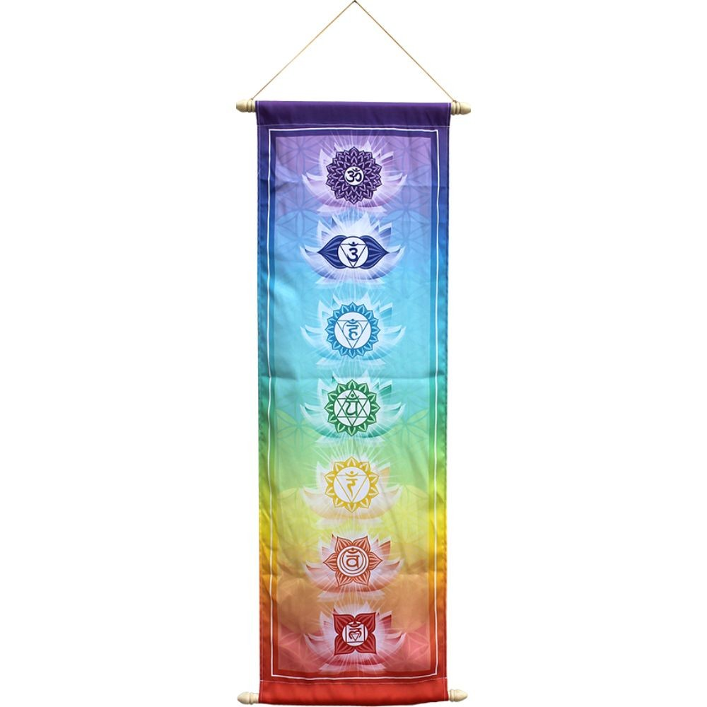 Chakra Print on French Crepe Banner (36x90cm) – Spirit and Stardust