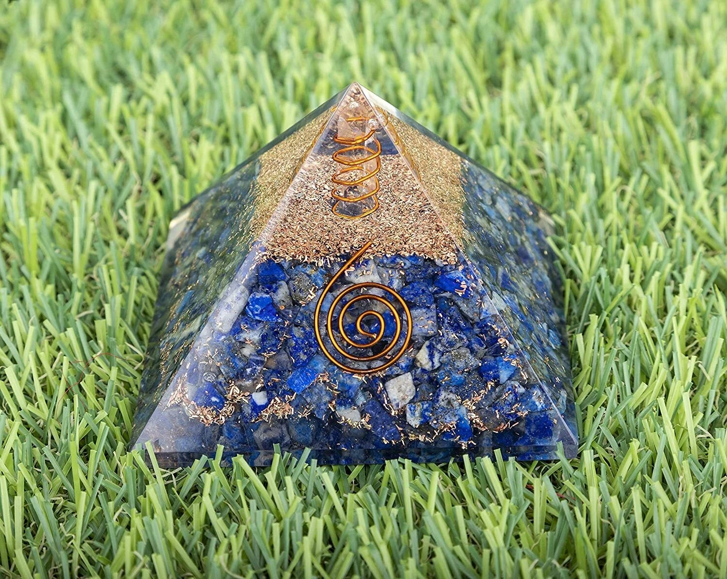 Lapis Lazuli Orgonite Pyramid – Spirit and Stardust
